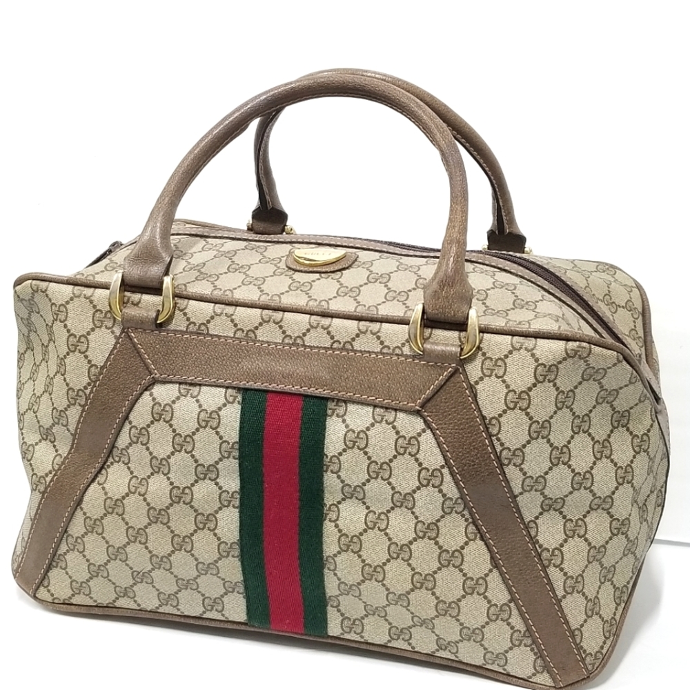 Vintage Gucci Sherry Gg Supreme Small Boston Weekende… - Gem